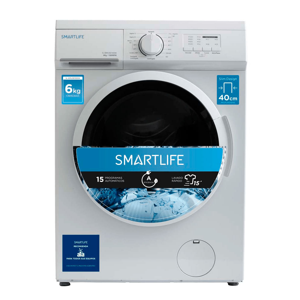 Lavarropas Automático Smartlife 6kg Slim Design - Smartlife