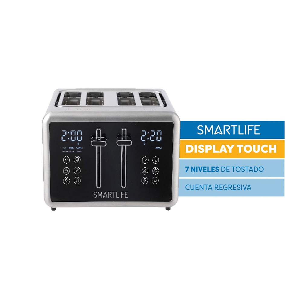 Tostadora Digital Smartlife SL-TOD1520 4 Panes 1700 Watts - Smartlife